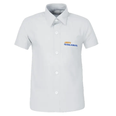 Amity Global School Boys Half Sleeve White Shirt - AGS School Uniform
