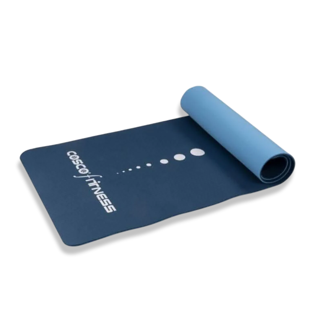 Cosco Yoga Mat Aasan - Premium Anti-Slip, Extra Thick 8mm Yoga Blue Mat