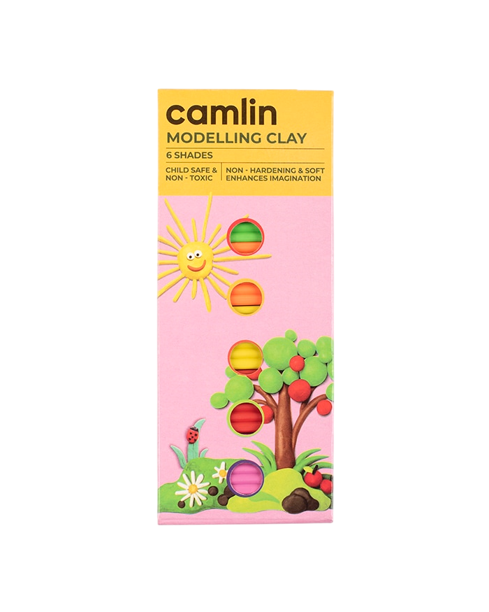 Buy Camlin Modelling Clay 50g - Pack of 6 Shades | Soft & Non-Drying Clay