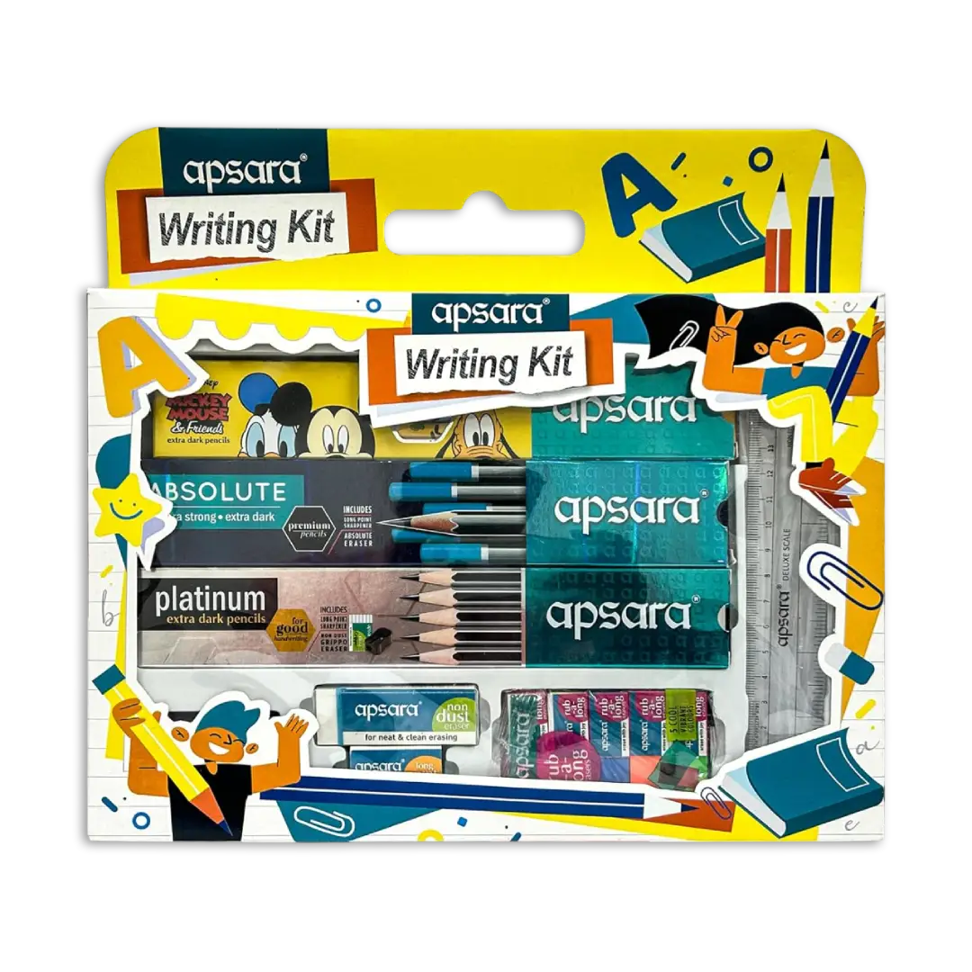 Buy Apsara Writing Kit | Complete Stationery Set with Pencils, Erasers ...