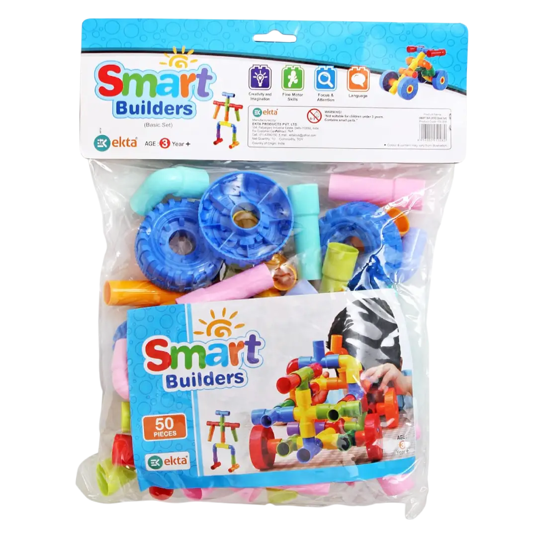 Buy EKTA Smart Builders Basic Set | Starter STEM Building Toys for Kids ...